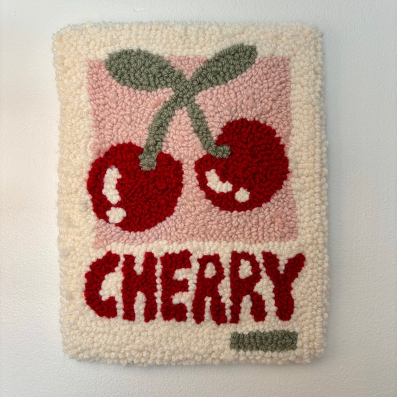 Cherry Rug Wall Art Punch Needle - Etsy