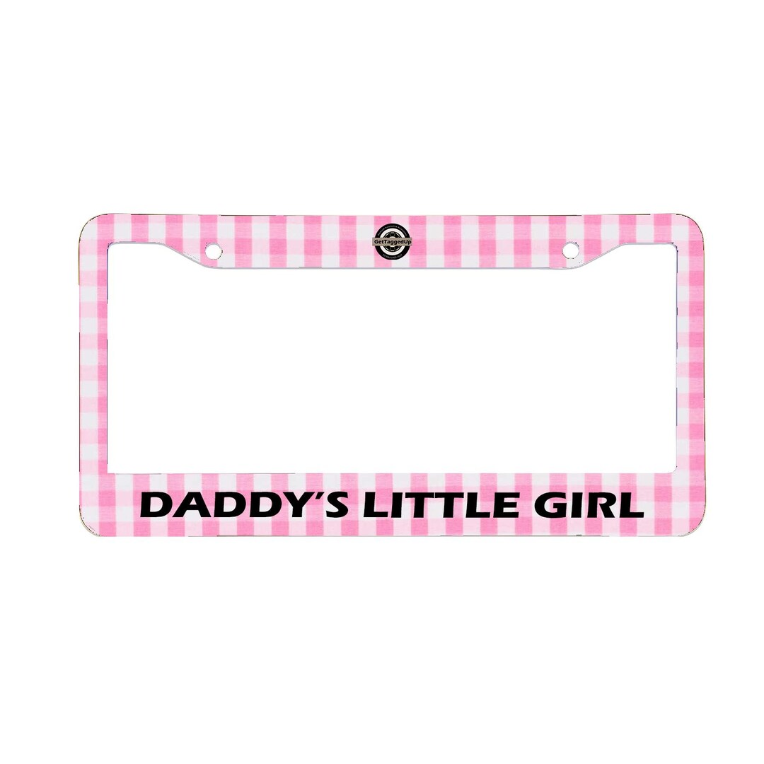 Daddy's Little Girl License Plate Frame, Funny Car Tag Holder, Vanity ...