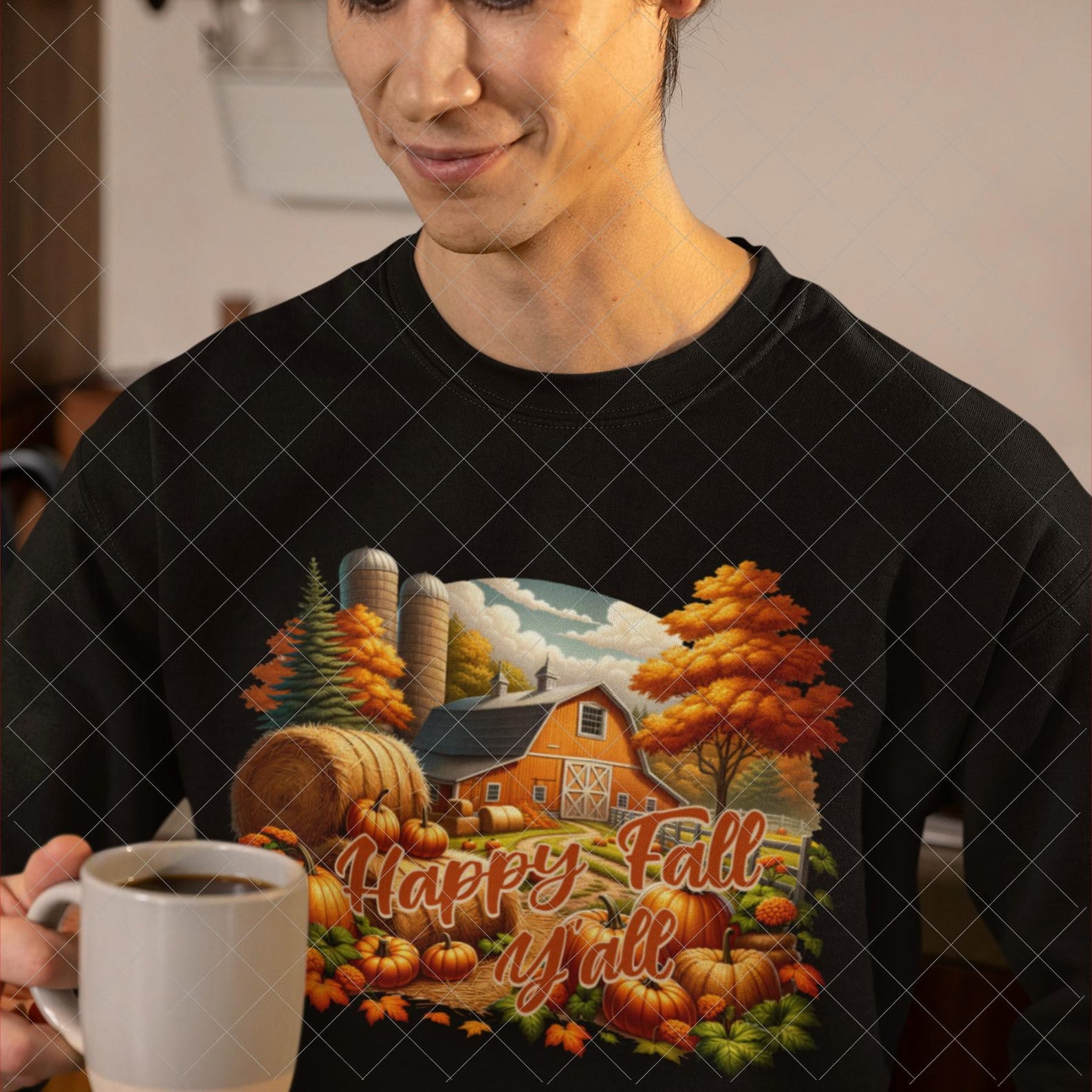 Happy Fall Y'all Digital Downloadable Design High Quality PNG File ...