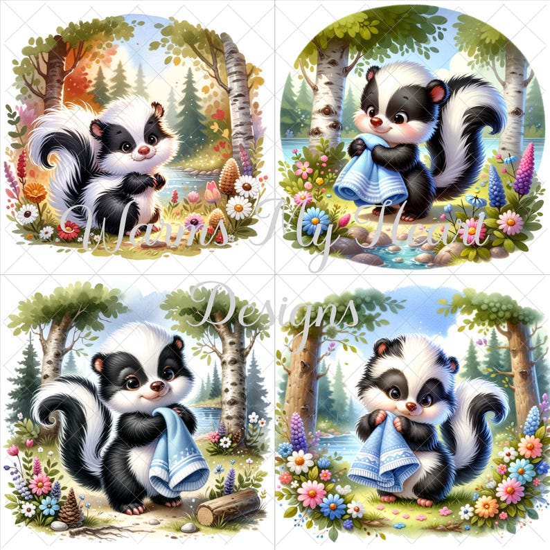 Baby Skunk Downloadable Printable Images High Quality PNG for Printing ...