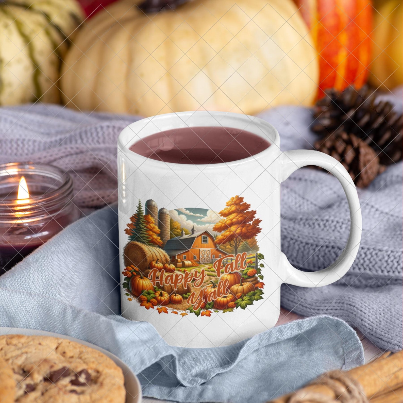 Happy Fall Y'all Digital Downloadable Design High Quality PNG File ...