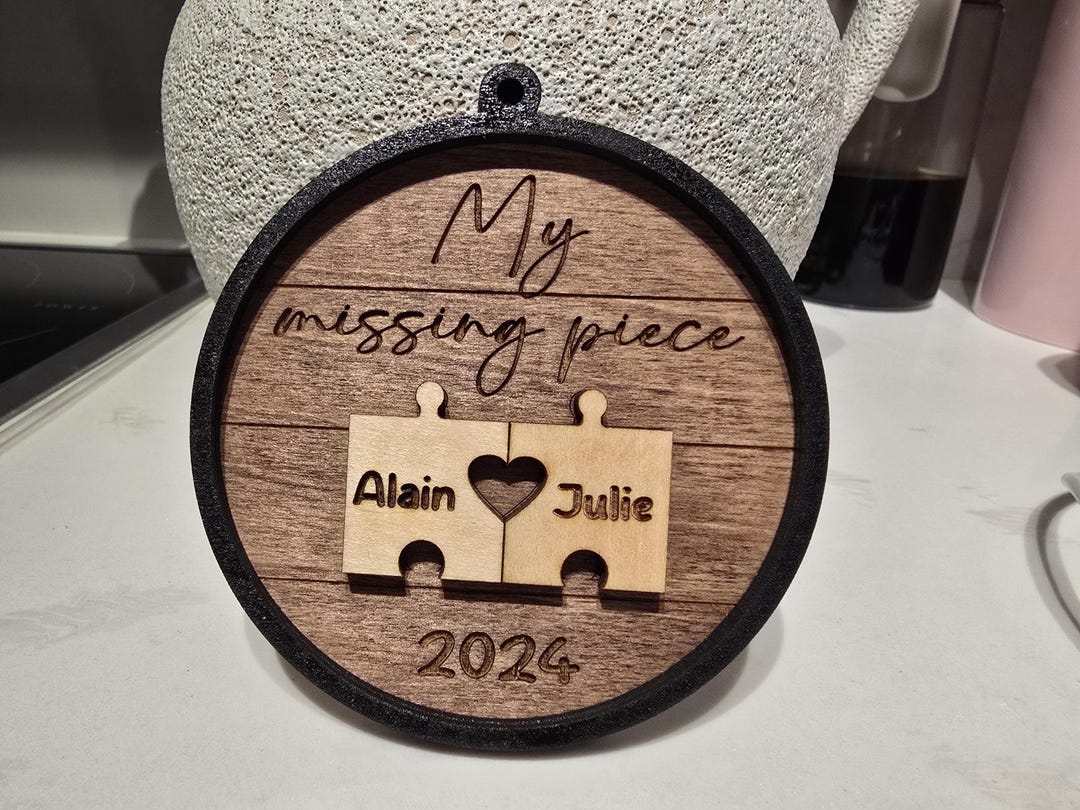 My Missing Piece Custom Engraved, Couple Christmas 2024 Ornament ...