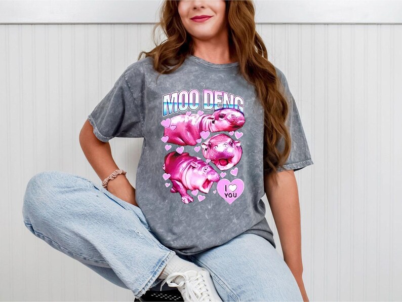 Moo Deng Bootleg PNG, Digital Download, Baby Hippo Png, Moo Deng PNG ...