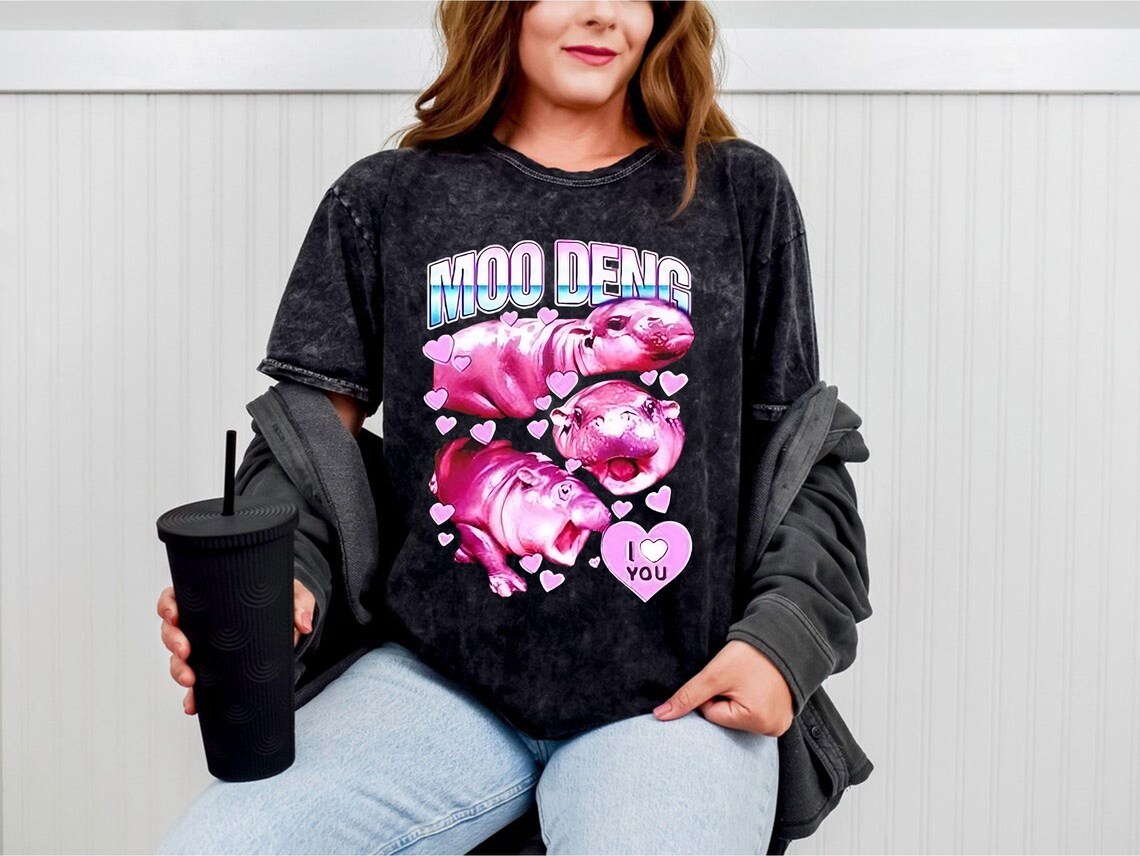 Moo Deng Bootleg PNG, Digital Download, Baby Hippo Png, Moo Deng PNG ...