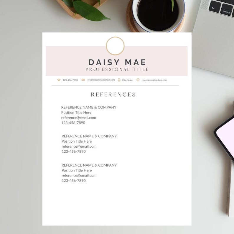 ATS Friendly Resume Template, Simple Resume, Resume Template, Reference ...