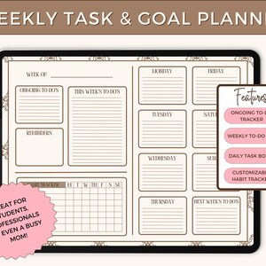 Aesthetic Weekly Planner | Vintage | Digital & Printable | Single Page ...
