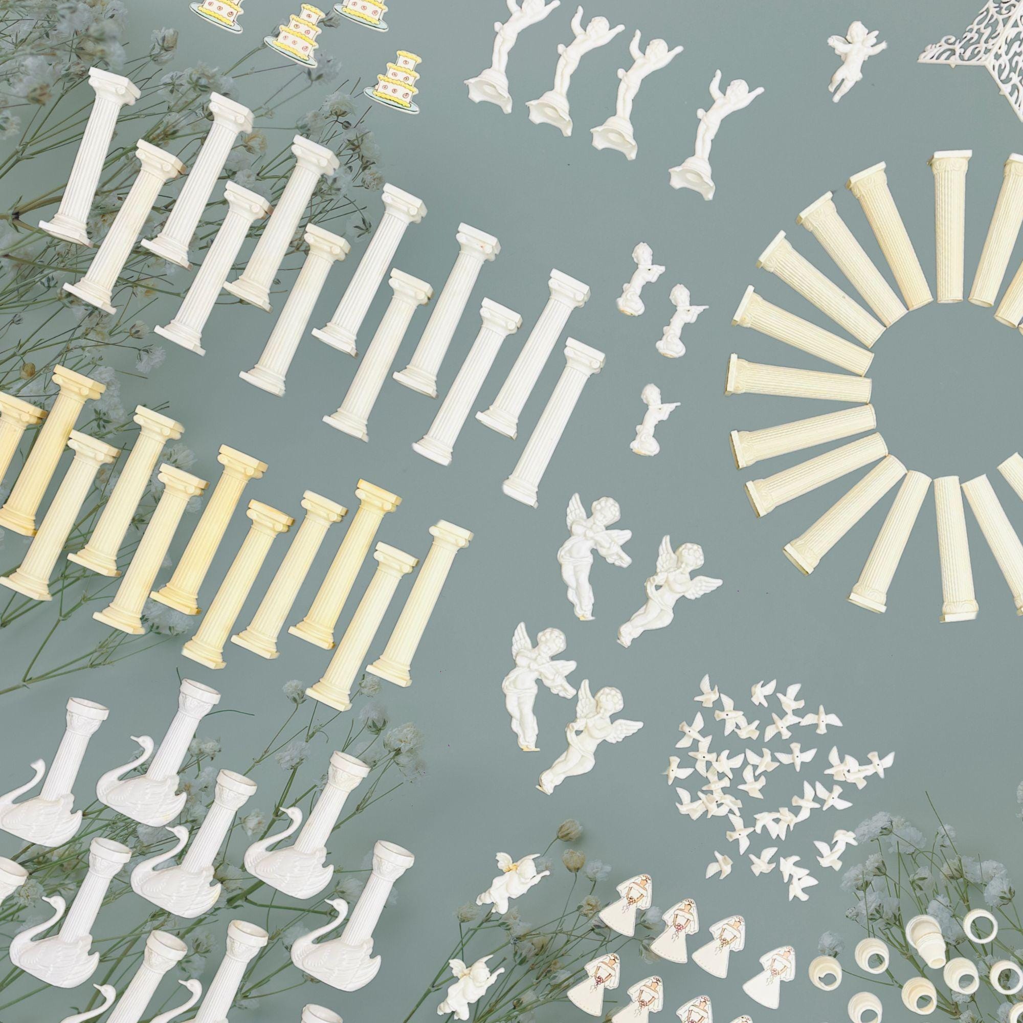 Vintage Wilton Wedding Cake Making - Choice of Angels Instruments Steps ...