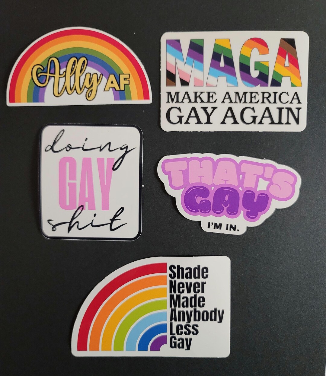 Ultimate PRIDE LGBTQA+ Vinyl Sticker Bundle 5 Unique Designs Total of 5 ...