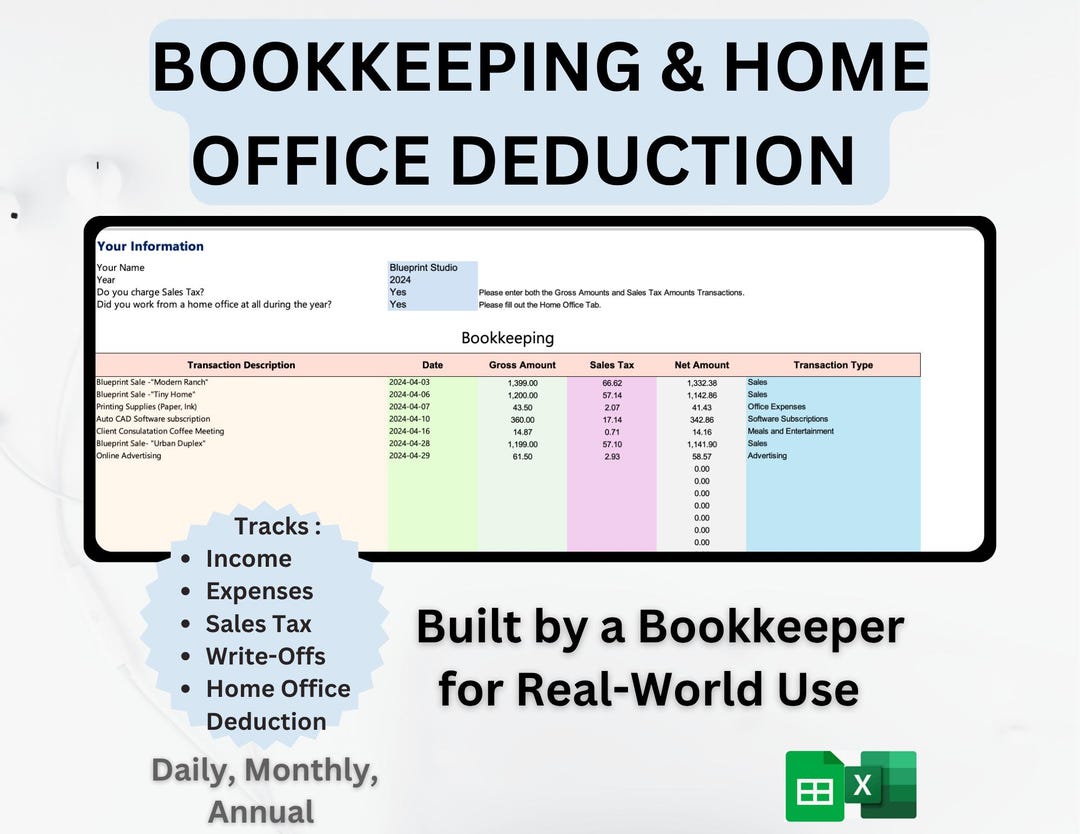 Simpls Easy Bookkeeping Template Tracker Google Sheet With Sales ...