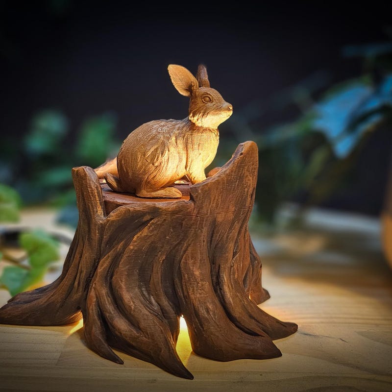 Rabbit Lamp - Etsy