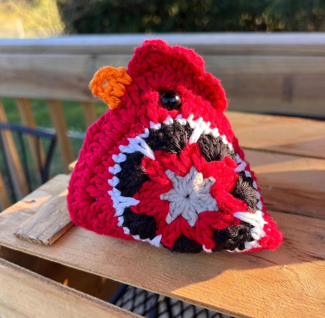 Granny Square Cardinal Chicken - Etsy