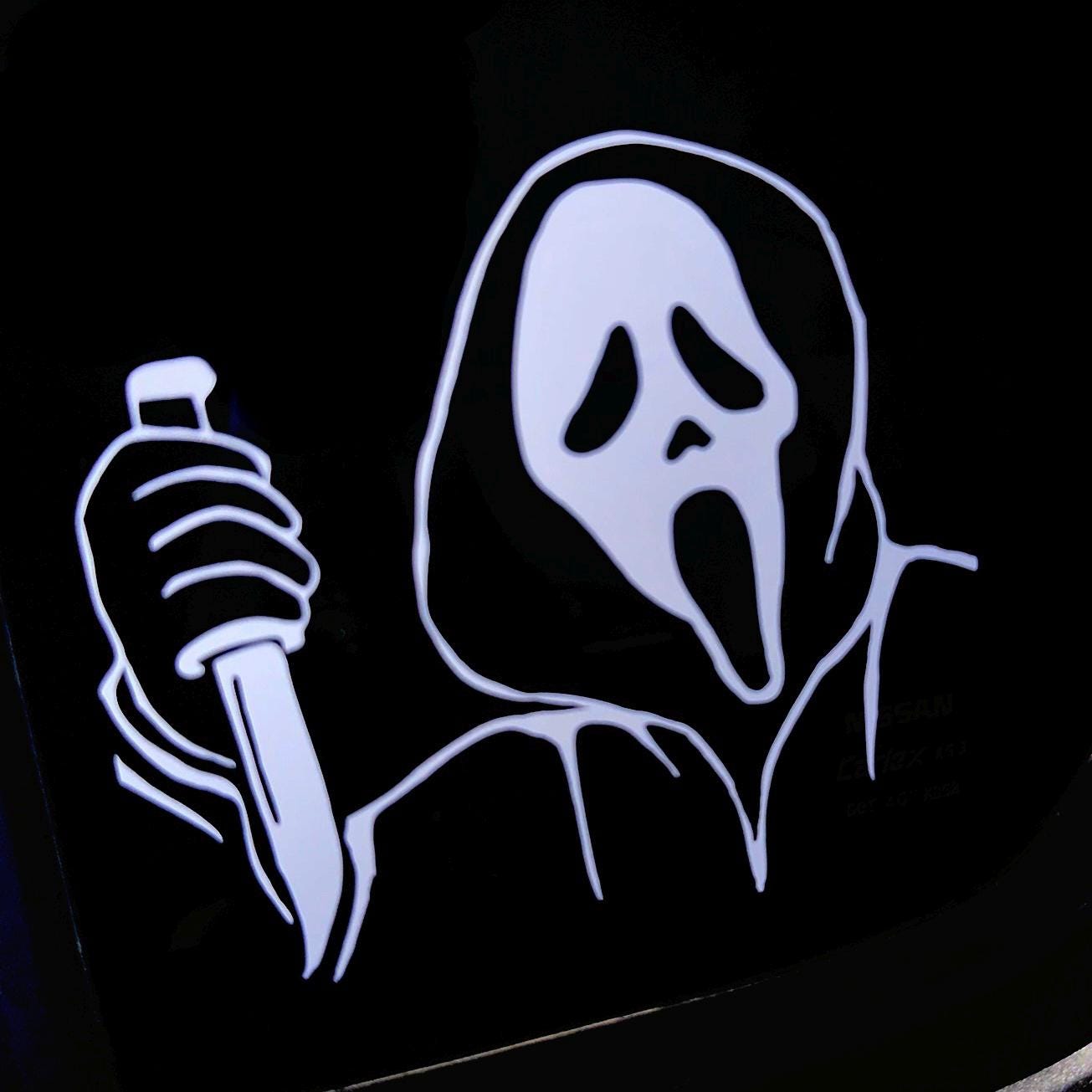 Ghostface Knife - Mask Silhouette Vinyl Decal - Etsy