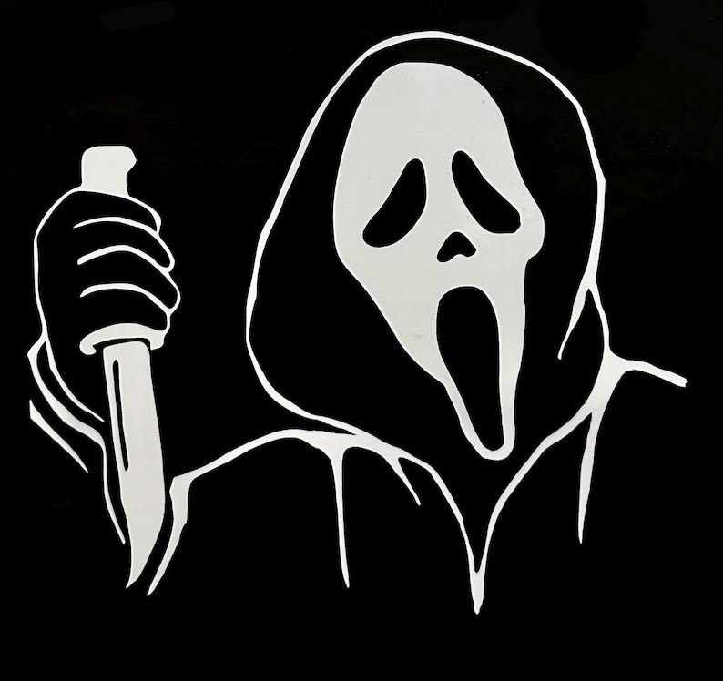 Ghostface Knife - Mask Silhouette Vinyl Decal - Etsy
