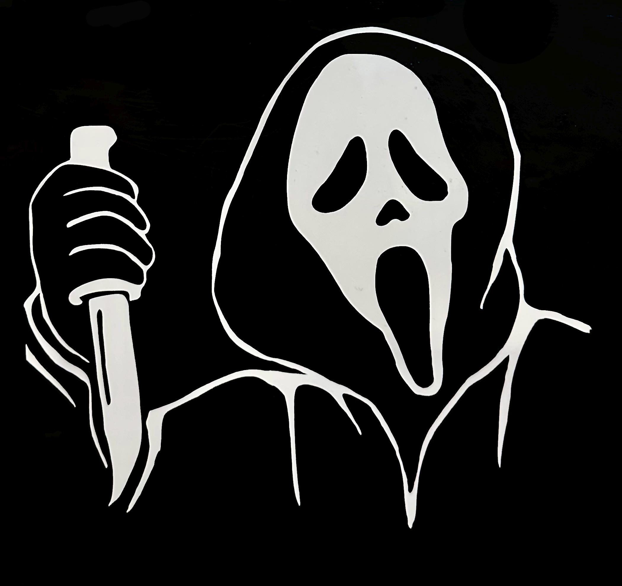 Ghostface Knife - Mask Silhouette Vinyl Decal - Etsy