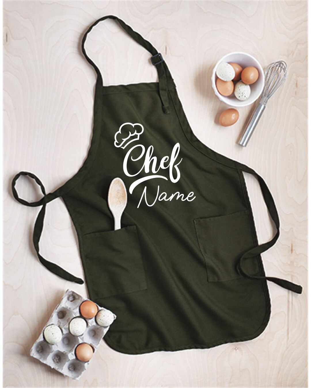 Custom Embroidered Chef Apron: Personalized Kitchen Gift - Etsy