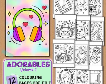 Printable Coloring Pages for Kids and Adults Instant Download Fun Art ...