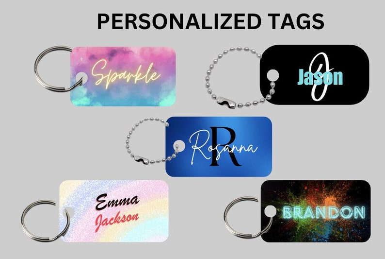Personalized Name Tags, Tags, Name Tags, Bag Tags, Customized Tags ...