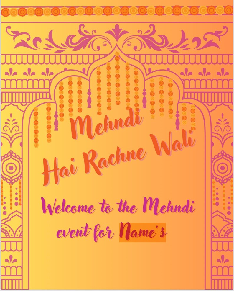 Mehndi Event Poster - Etsy