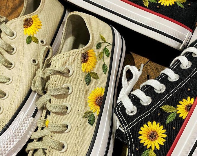 Universe and Star Converse, Custom Embroidered Sneakers, Planets, Stars ...