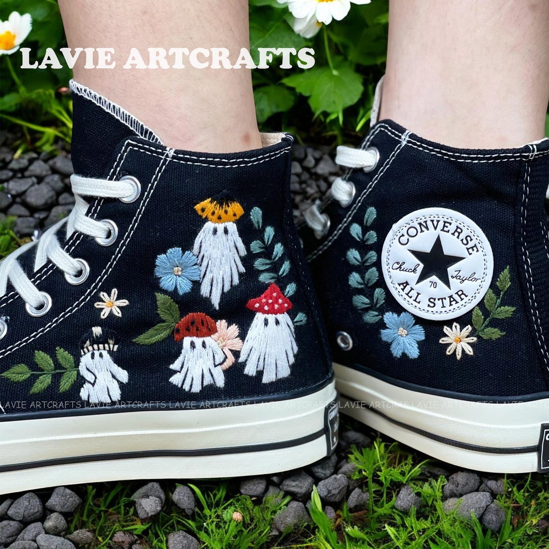 Ghost Mushroom Converse, Custom Converse Chuck Taylor Mushrooms ...