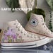 Purple Mushroom Embroidered Converse Shoes, Hydrangea Flowers ...