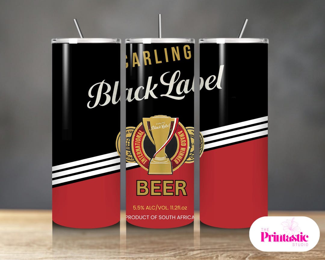 Black Label Beer Tumbler Sublimation Design (digital Download) - Etsy