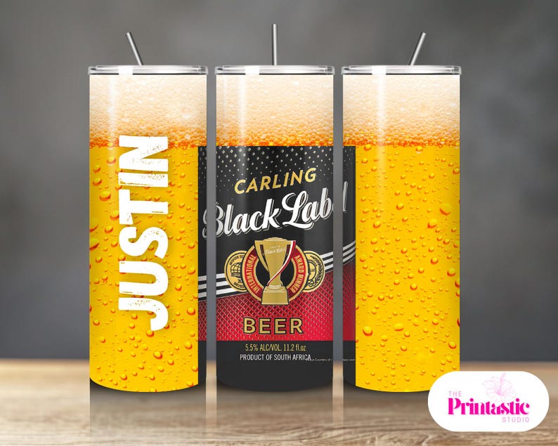Black Label Beer Tumbler Sublimation Design (digital Download) - Etsy