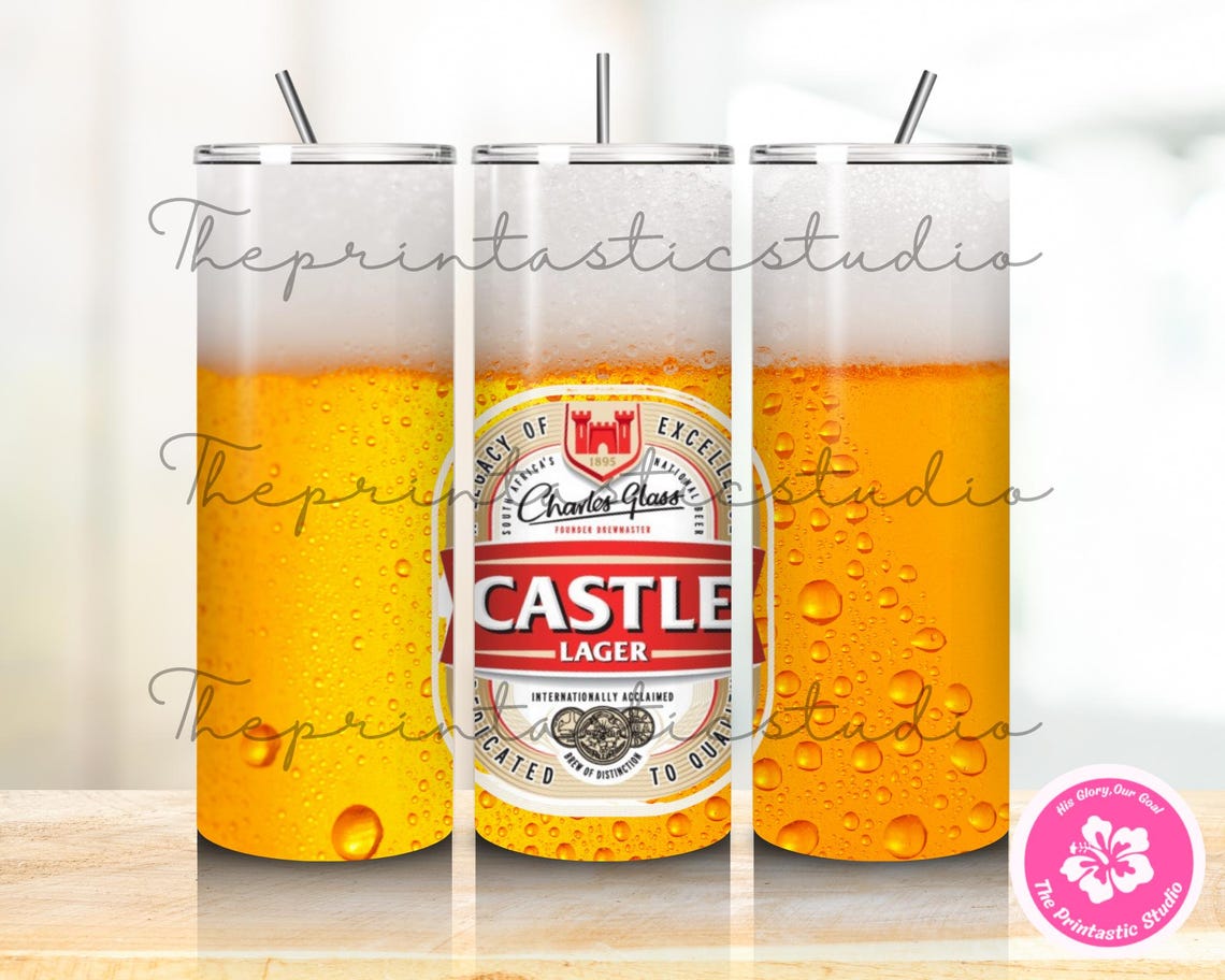 Castle Lager Beer 20oz Skinny Tumbler Wrap - Etsy