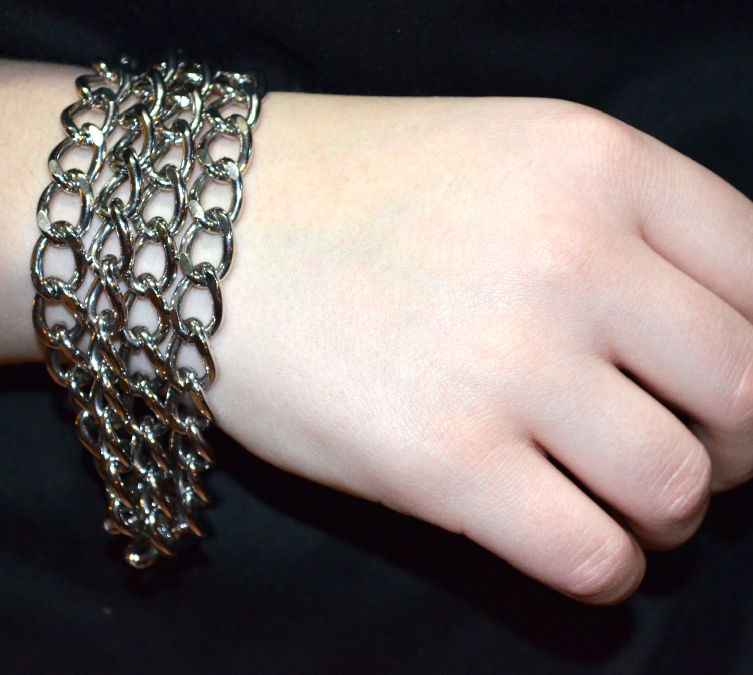 Storm Upcycled Bullet Casing and Chains Statement Bracelet - Etsy