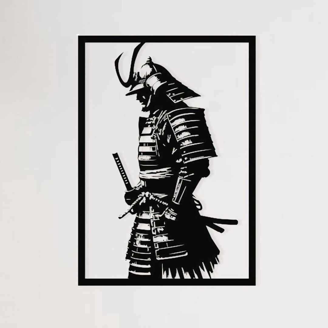 Samurai, Samurai Wooden Wall Decor, Samurai Wooden Wall Art, Samurai ...