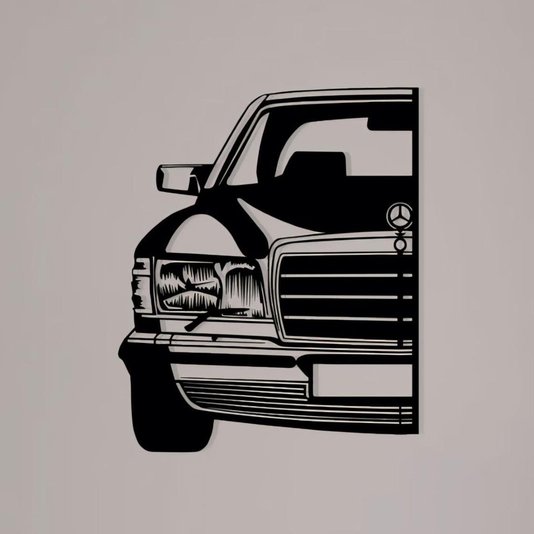 Mercedes-benz W126, Mercedes W126, Mercedes, W126, Wooden Wall Decor ...