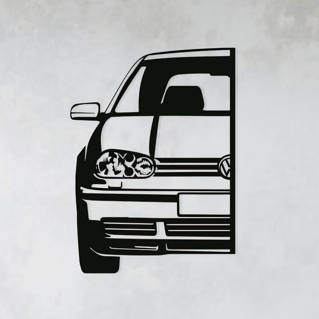 Volkswagen Golf 4, Golf MK4, Wooden Wall Decor, Wooden Wall Art, Wall ...