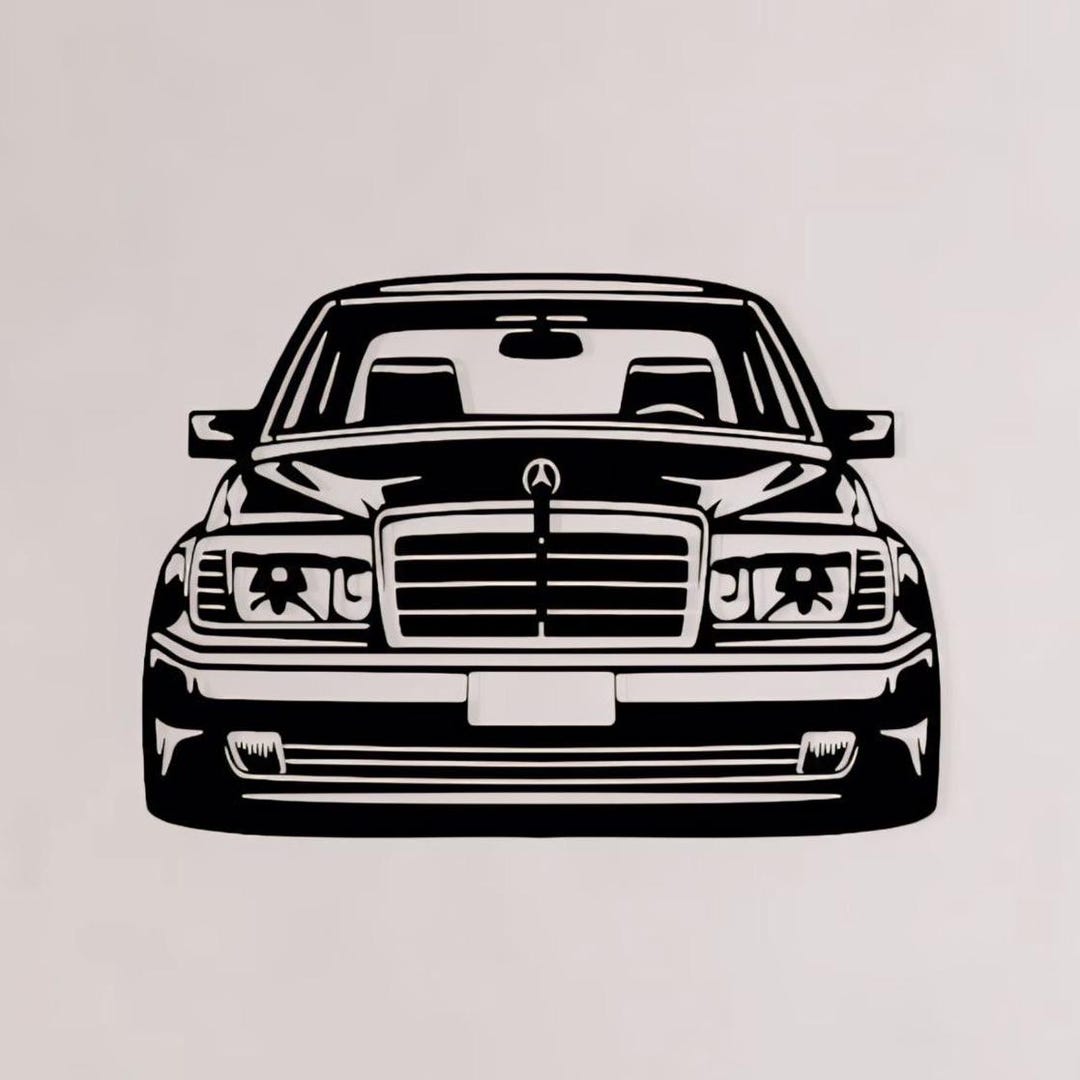 Painting Mercedes-benz W124, Painting Mercedes W124, W124, Wooden Wall ...