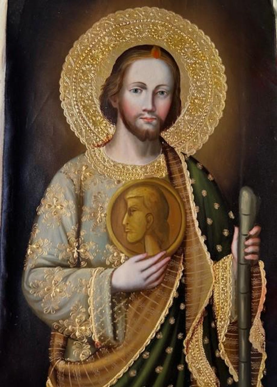 Saint Jude Thaddeus Bright Painting on Canvas Cusco School of Art ...