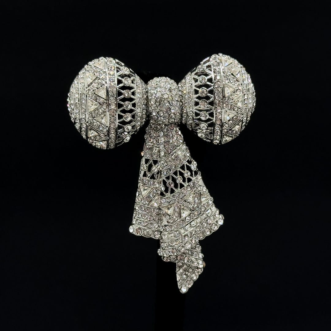 Vintage Brooch,art Deco Brooch,bow Brooch,french Brooch,party Brooch ...