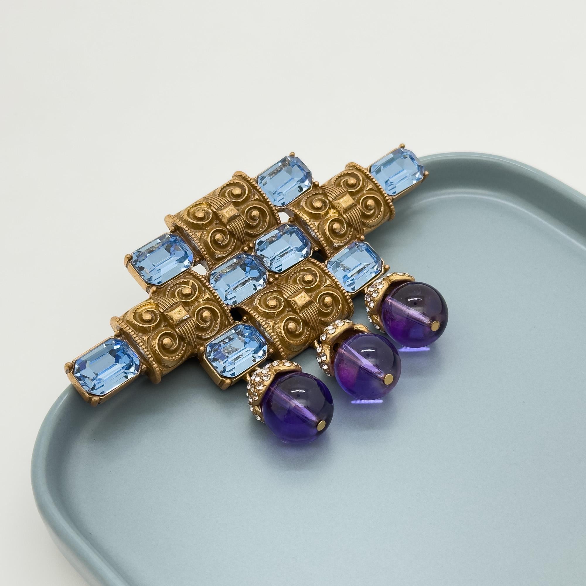 Vintage Deco Brooches, Art Deco Brooches, Totem Brooches, Amethyst ...