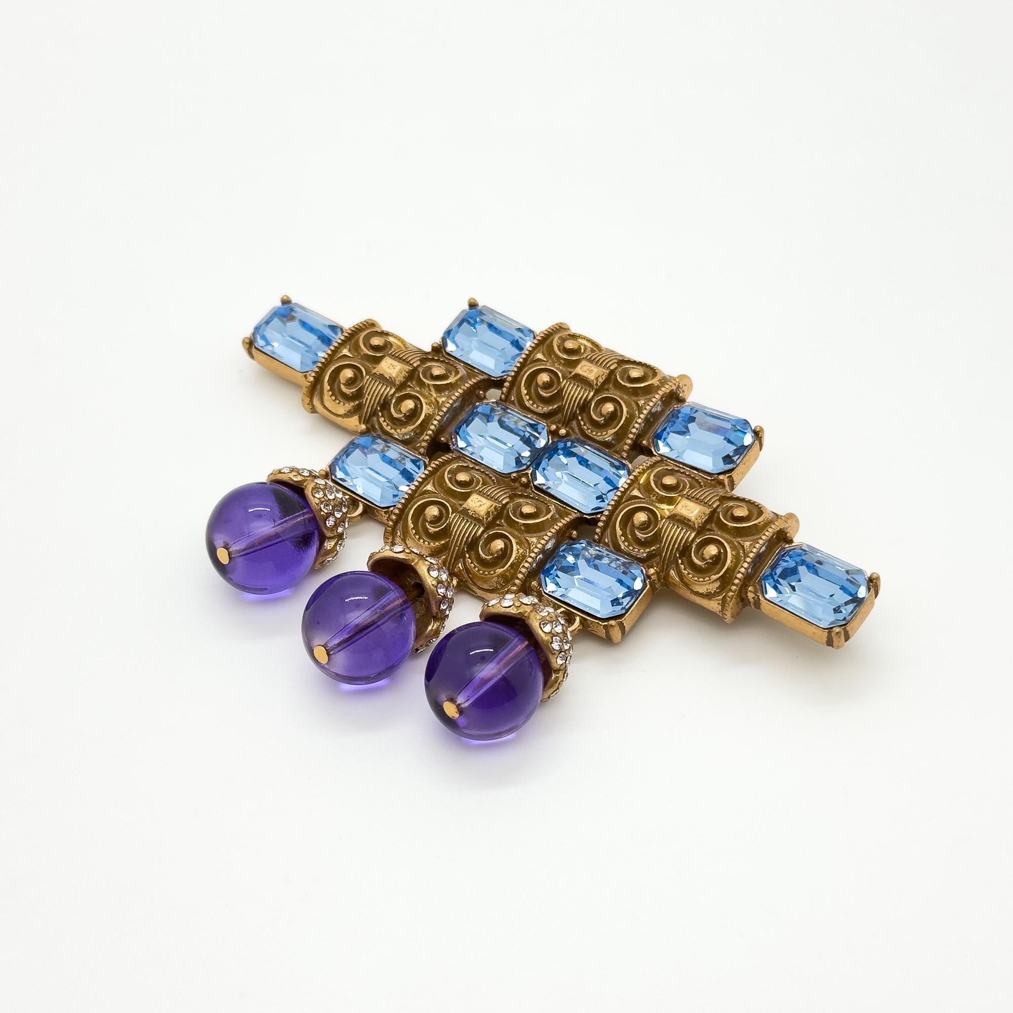 Vintage Deco Brooches, Art Deco Brooches, Totem Brooches, Amethyst ...