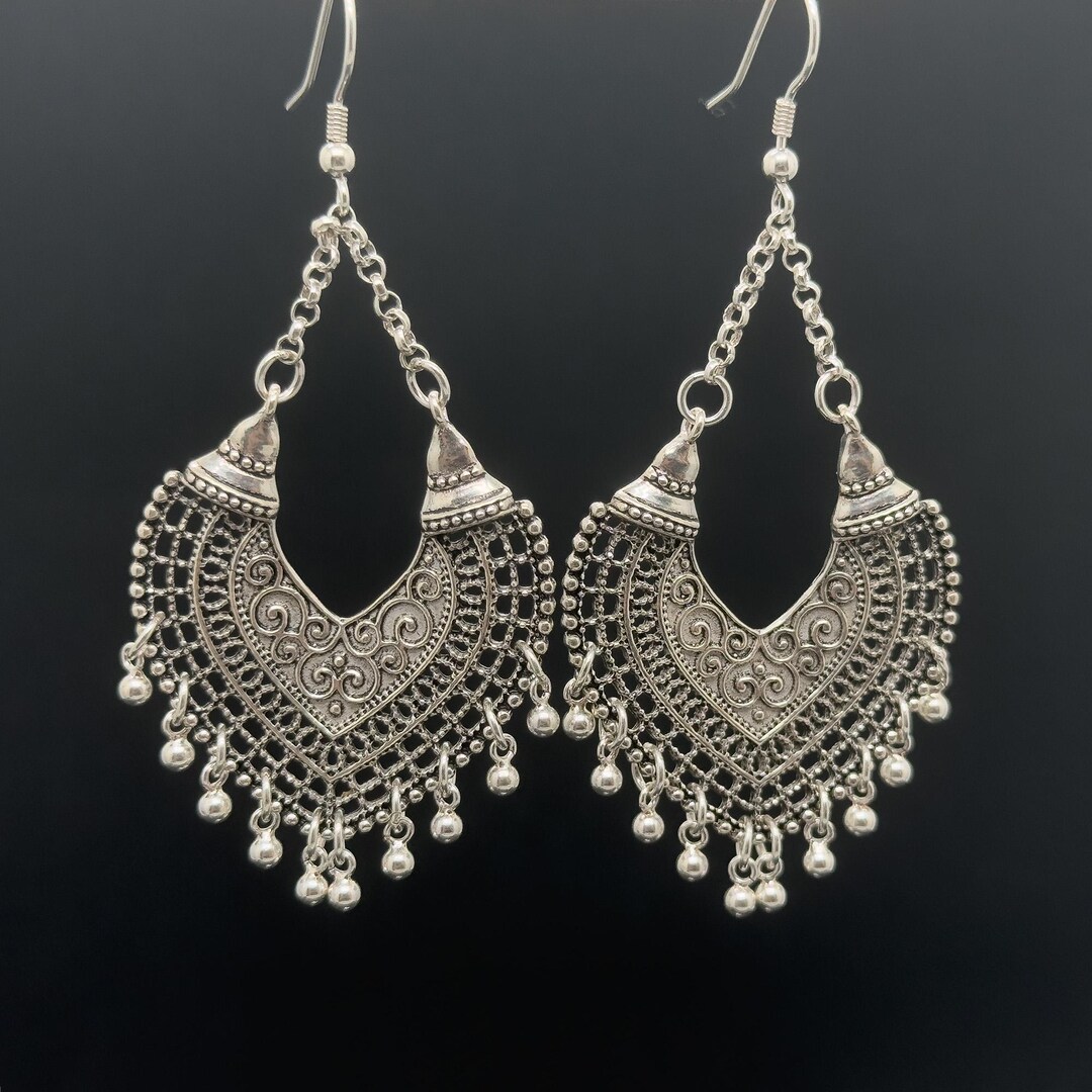 Bohemian Ethnic Vintage Heart-shaped Earrings,tribal Earrings,vintage ...