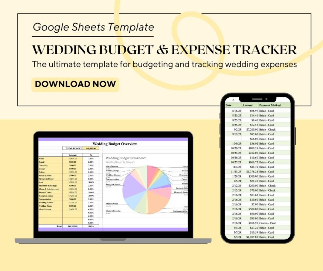Ultimate Wedding Budget & Expense Tracker Google Sheets Template - Etsy
