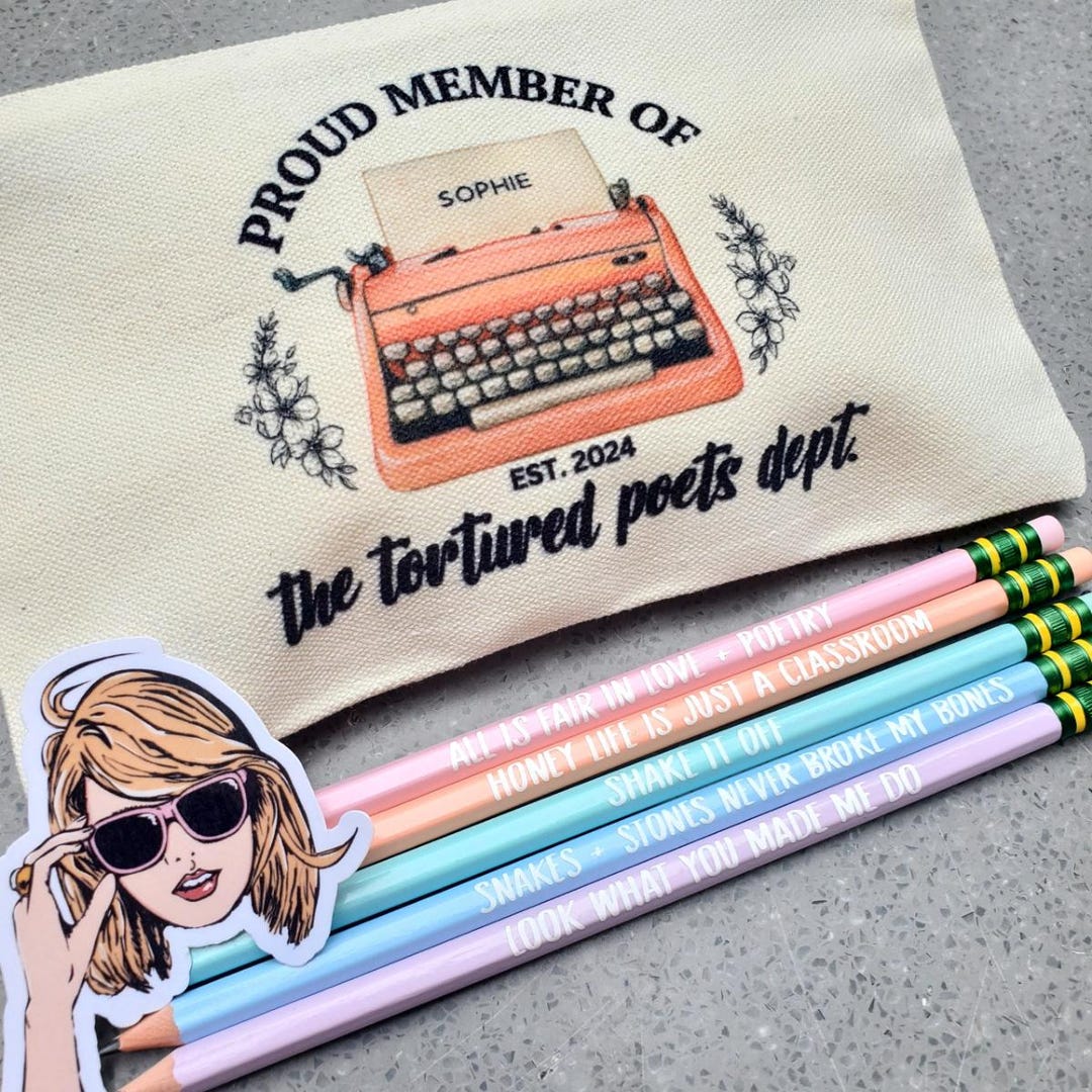 Back to School in Style Personalized Pencil Case, Taylor Swift Song ...