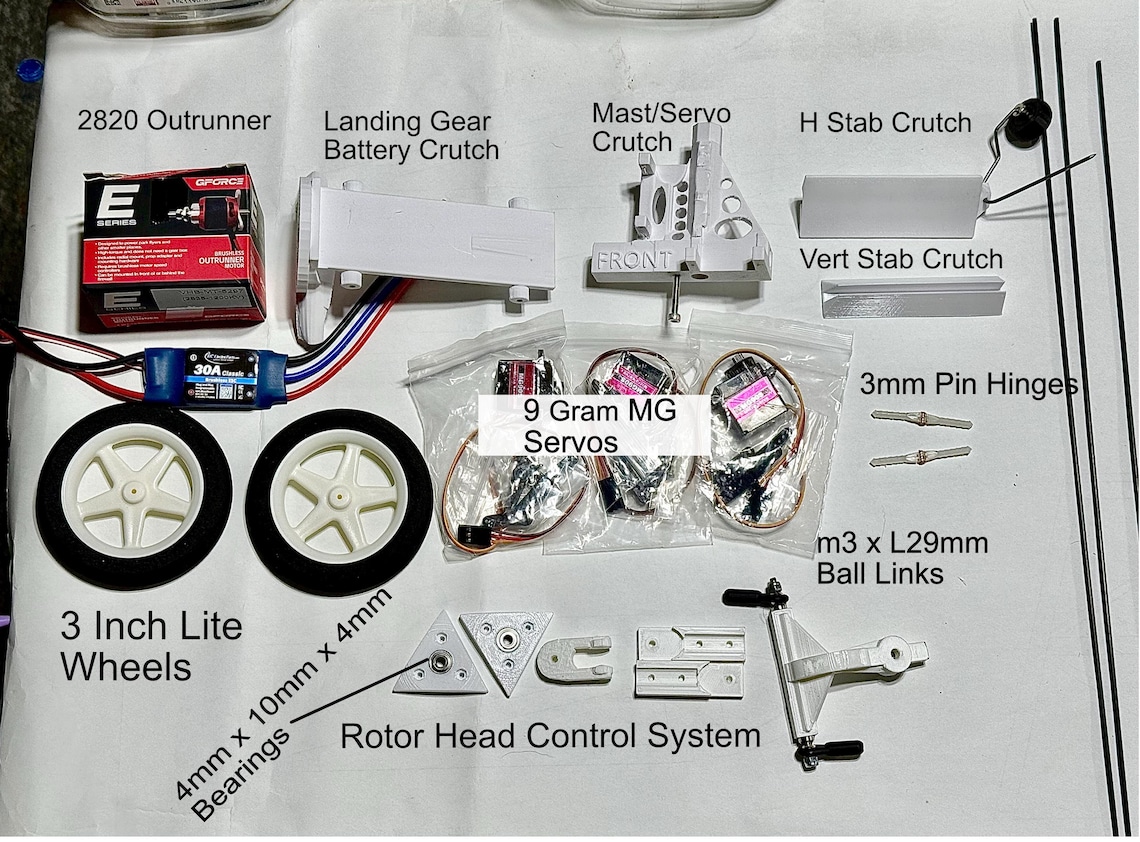 3d-printed Autogyro Kit – DIY Model - Etsy