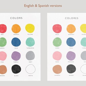 2 Educational Posters, Colors & Numbers Poster, Montessori Wall Art ...
