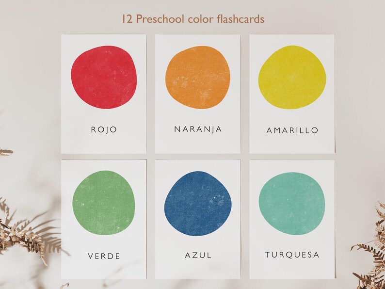 12 Printable Color Flashcards | Montessori-inspired Educational Cards ...