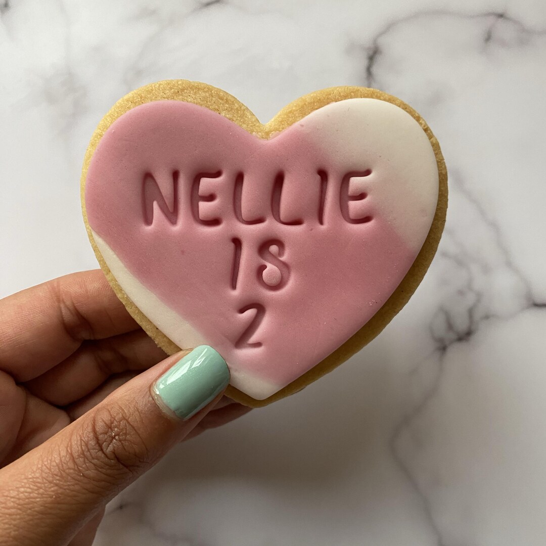 Personalised Shortbread Sugar Cookie Name is Age Birthday Party Favour ...