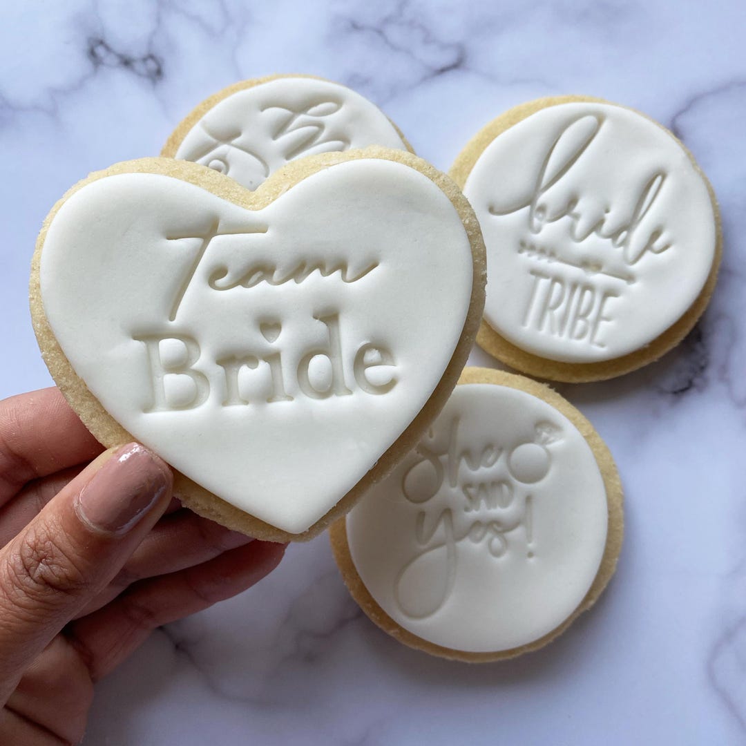 Team Bride Heart Shortbread Sugar Cookie * Hen Party * Bridal Shower ...