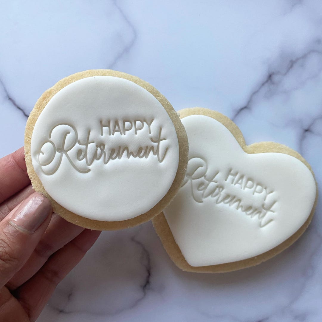 Happy Retirement Shortbread Sugar Cookie * Gift * Various Colours - Etsy UK