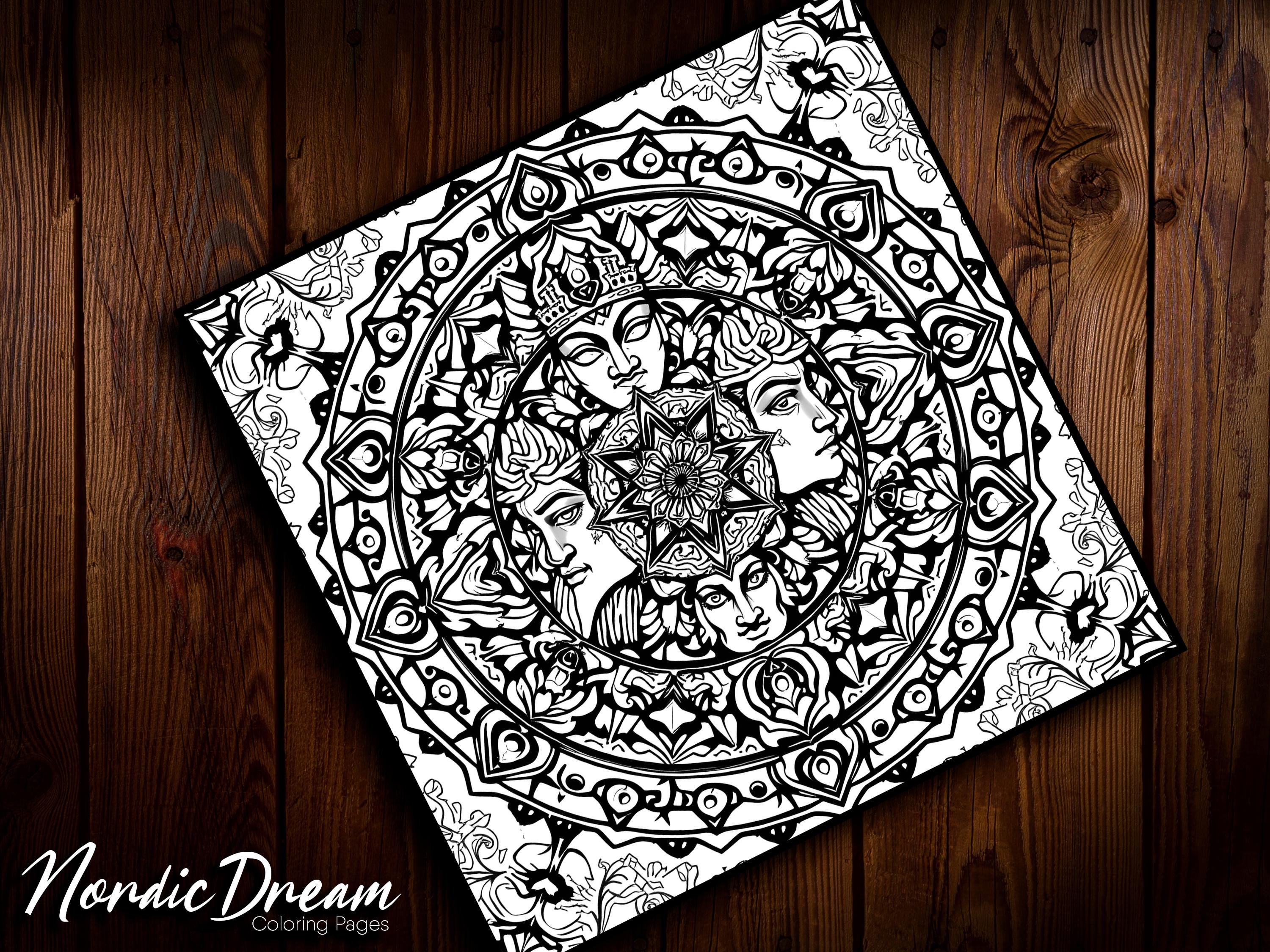 59 Psychedelic Mandala Coloring Pages for Adults Vol. 3, Trippy Mind ...