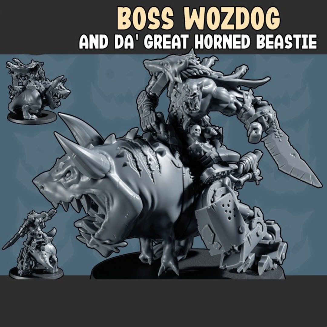 Great Horned Beast Orc Rider - Etsy