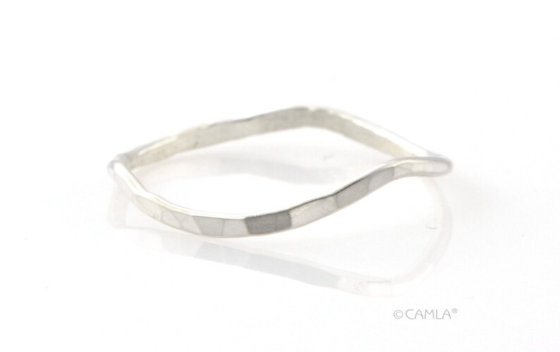 Silver Wavy Stacking Ring - Etsy