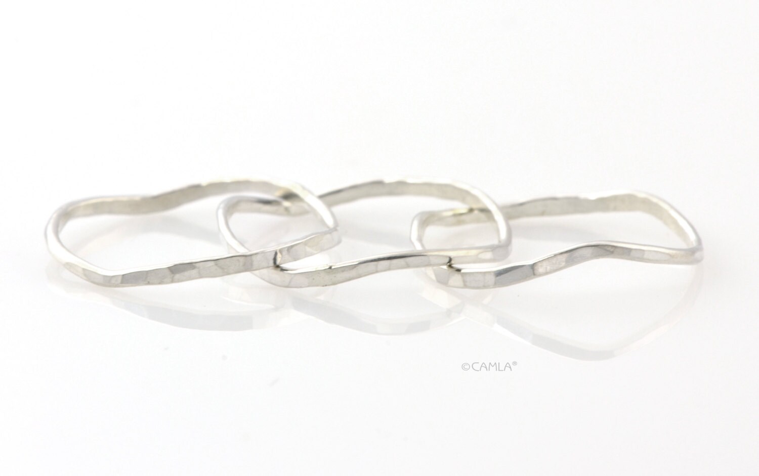 Silver Wavy Stacking Ring - Etsy